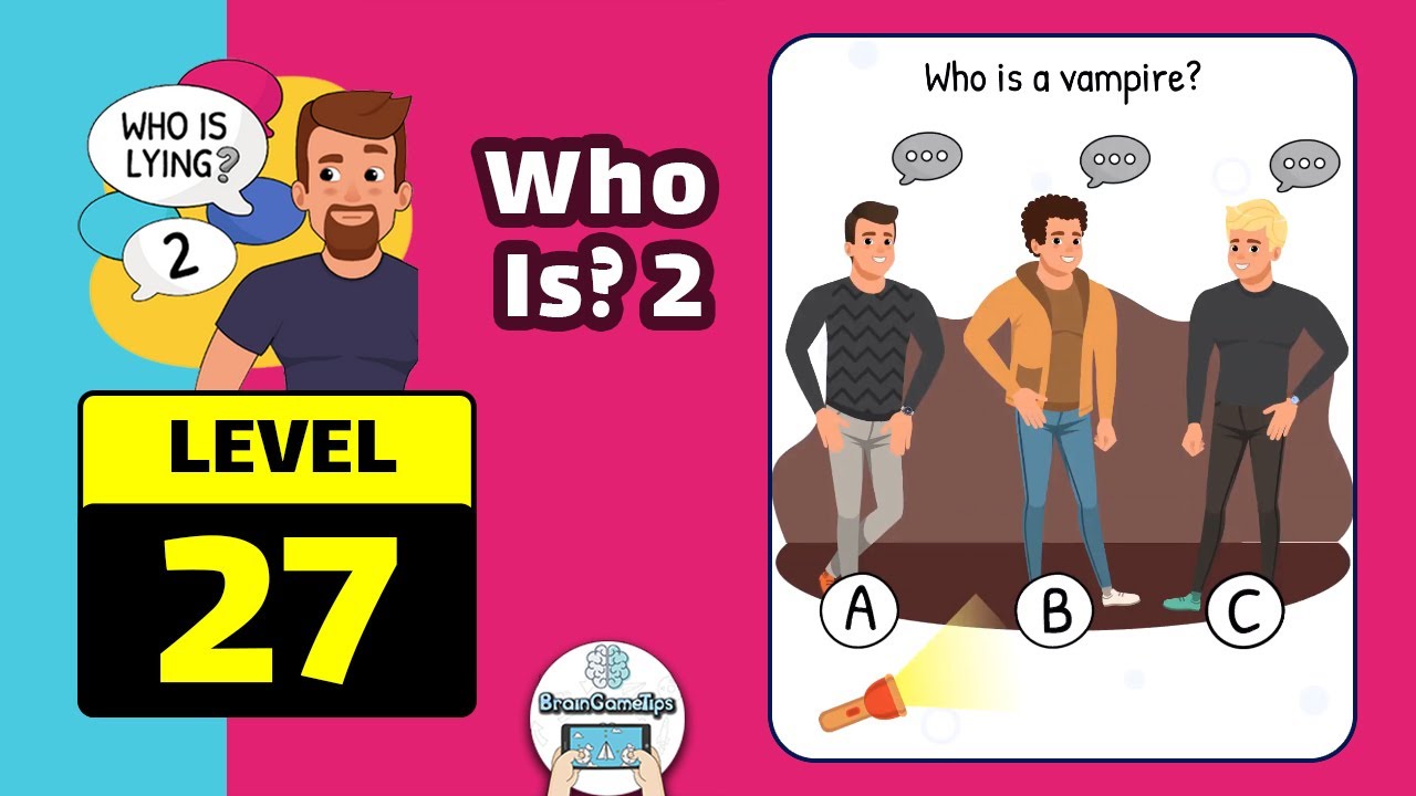 Who Is? 2 Level 27 Who is a vampire (March 10) Walkthrough - YouTube