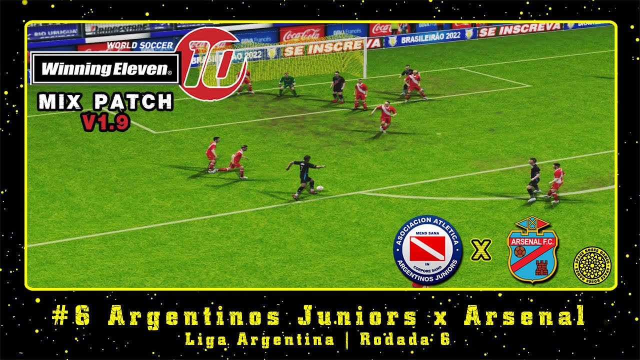 Winning Eleven 10: MIX 22 v1.9 (PS2) Liga Argentina #6 Argentinos Juniors x Arsenal | Rodada 6 ...