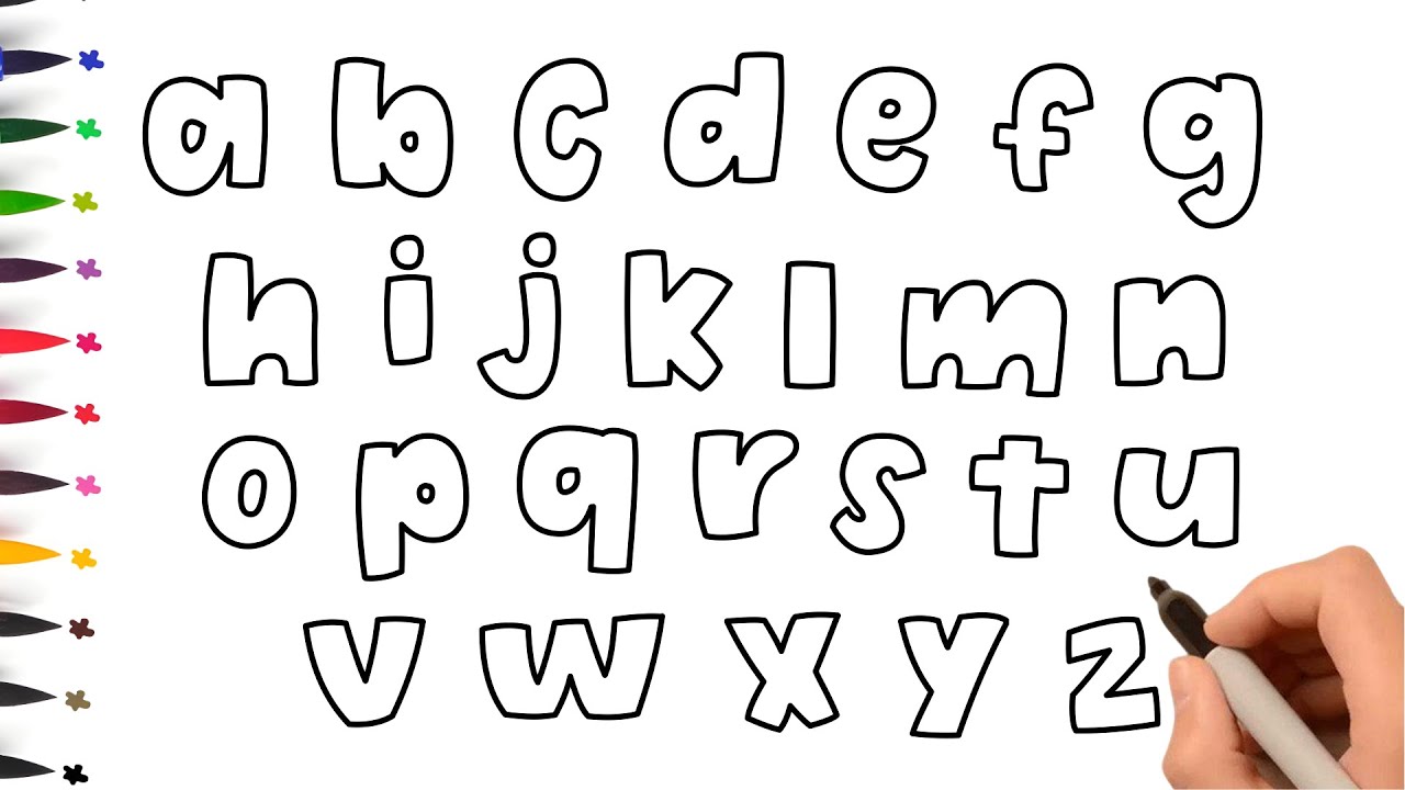 How To Draw a Small Alphabet Letters a to z ...
