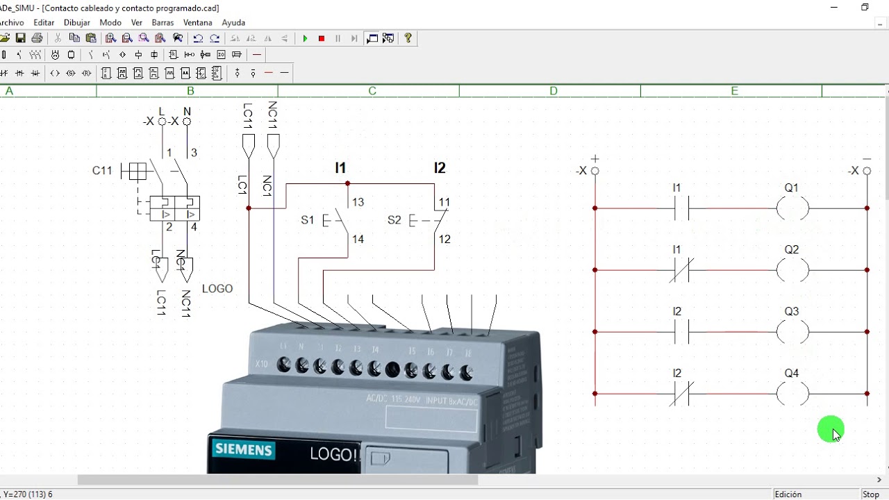 💻 Programación de autómatas: contacto cableado y contacto programado ...
