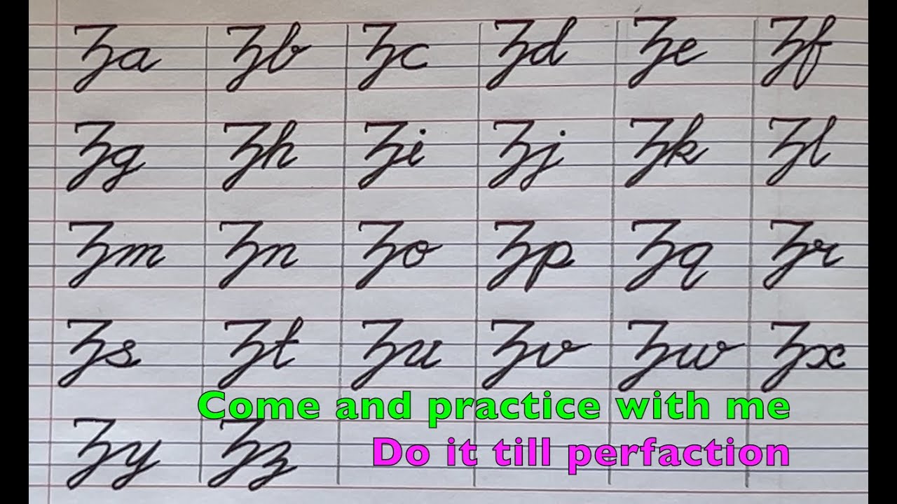#26 | How to Connect Capital Letter 'Y' with Small Alphabets 'a to z ...