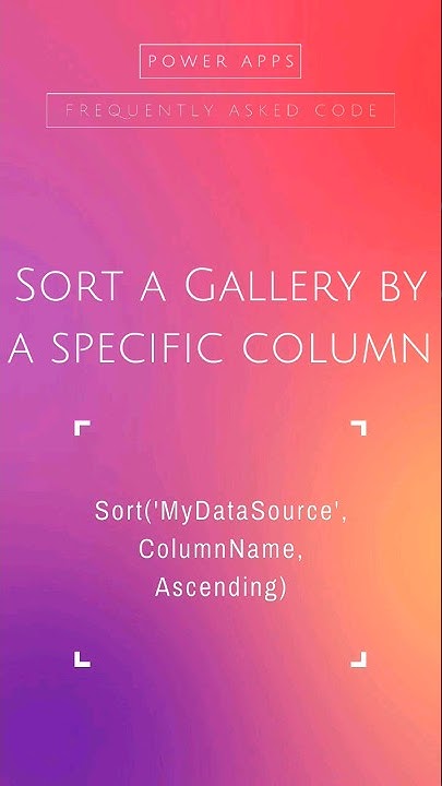 🗃 PowerApps Code: Gallery Sorting #powerapps - YouTube