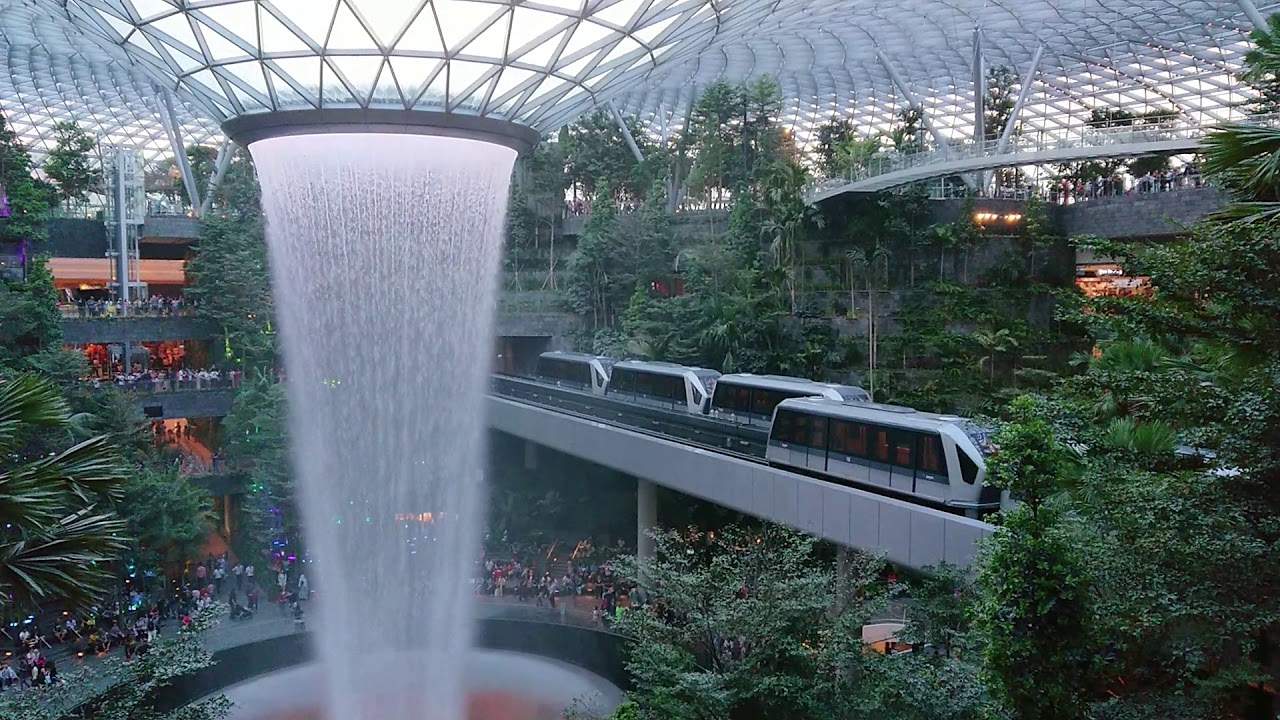 Singapore JEWEL Shuttle Trains - YouTube