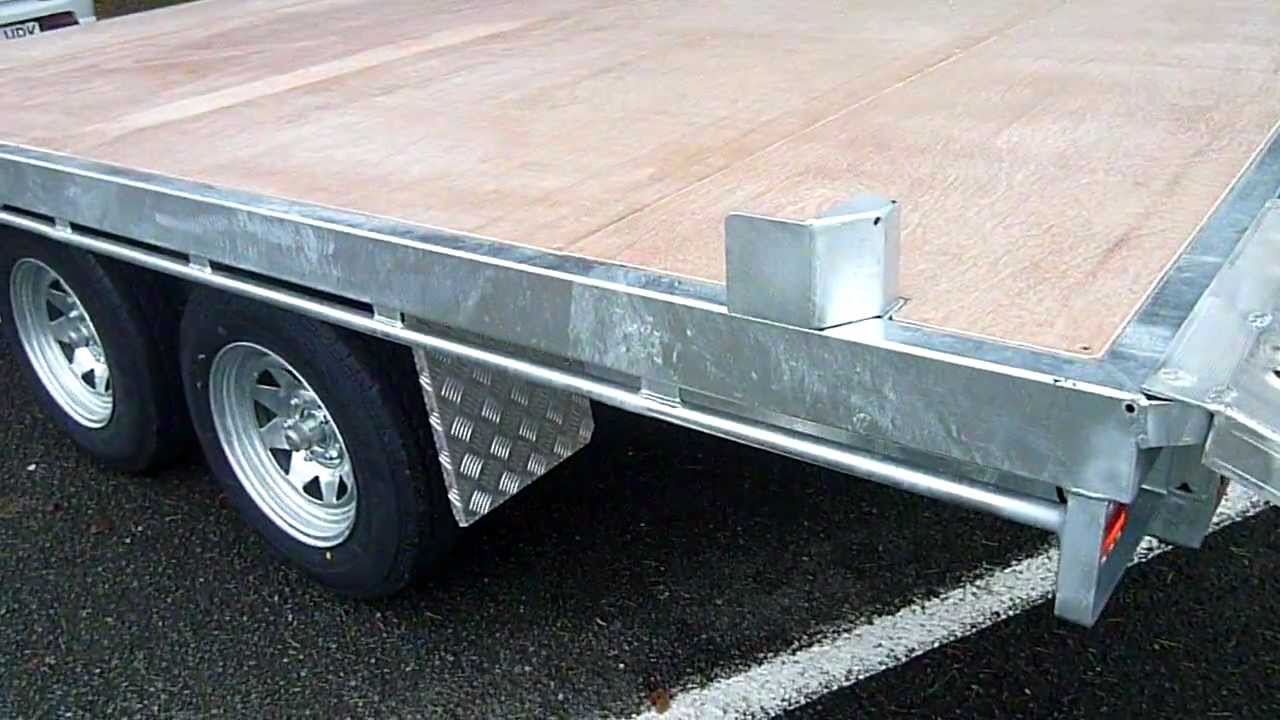 The Glass Racking Company 3.6M x 2.4M flat deck window trailer - YouTube