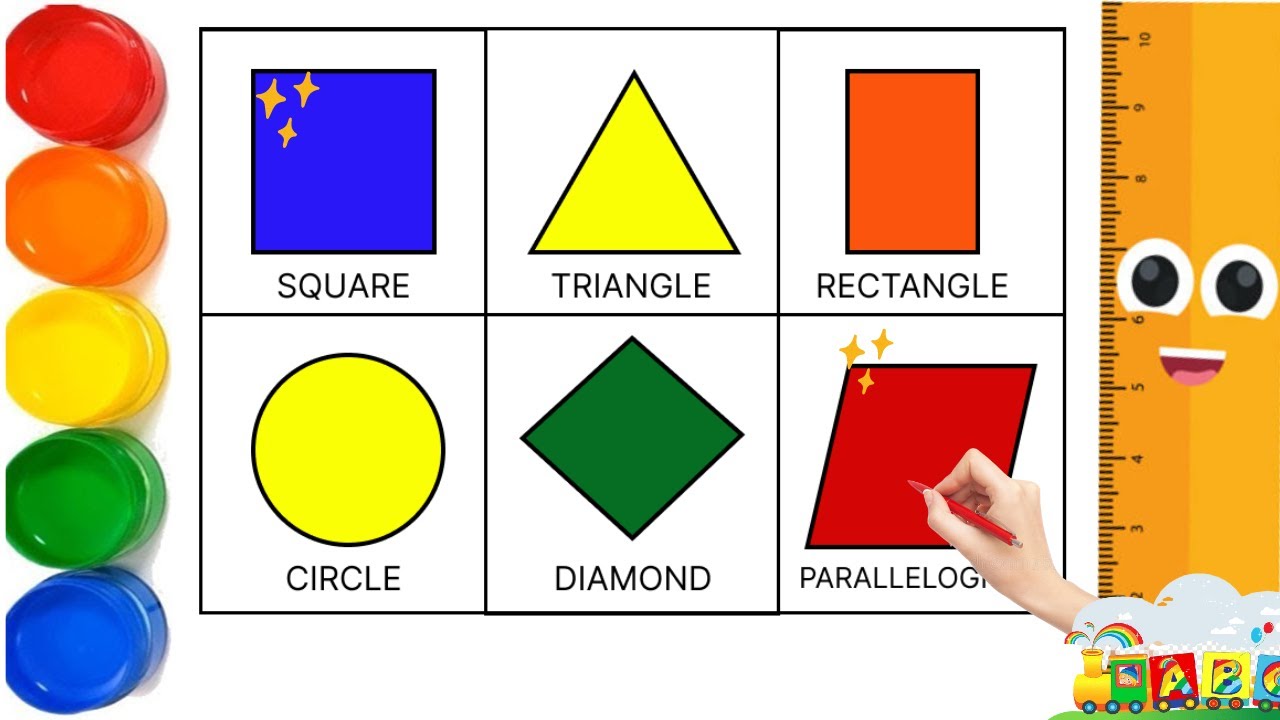 learn shapes and color for kids #preschool #kidslearning # ...