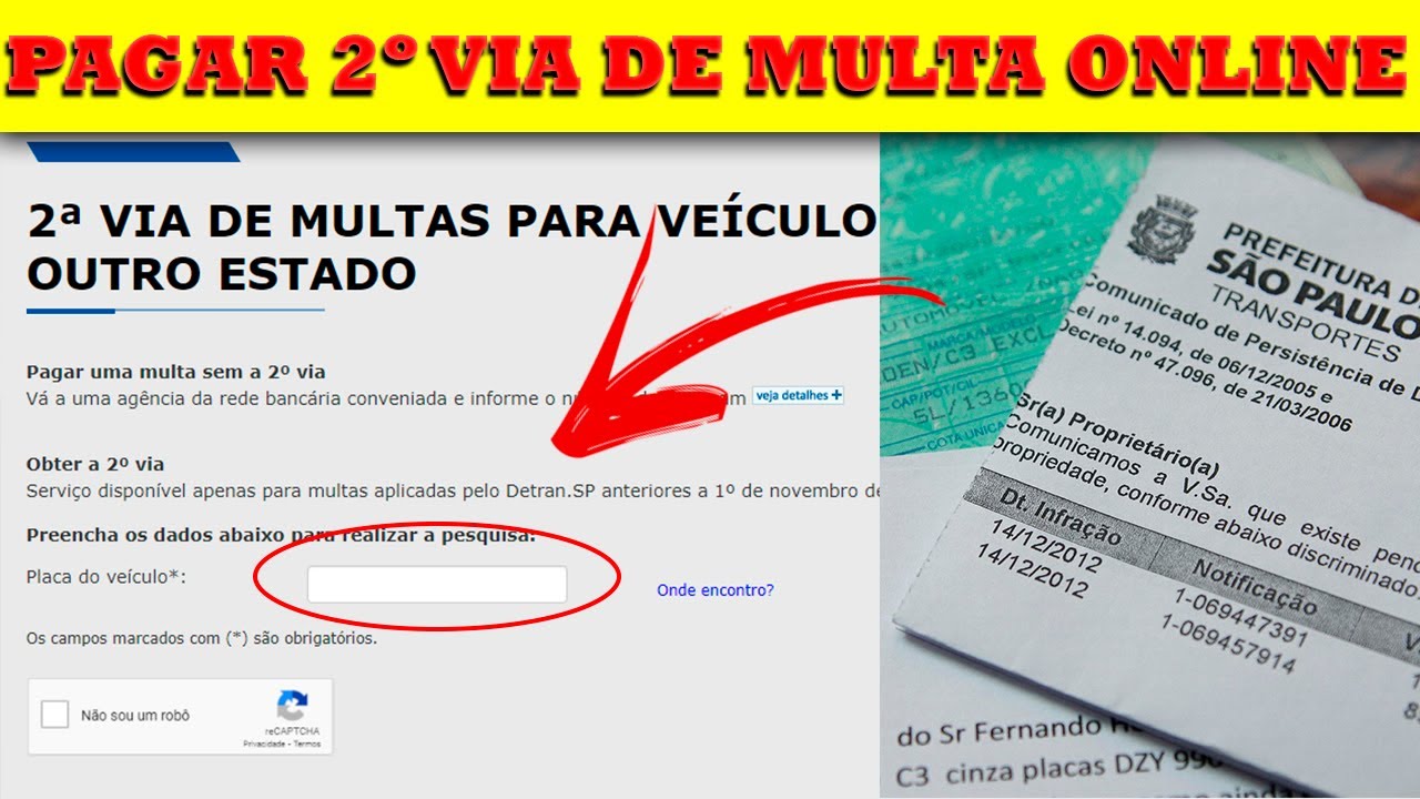 COMO SOLICITAR 2ª VIA DE MULTAS PARA VEÍCULOS REGISTRADOS EM OUTRO ...
