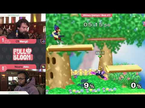 Mang0 (Falco) vs Aklo (Fox) - Melee Singles Winners Quarter-Final - Full Bloom 2024 - YouTube