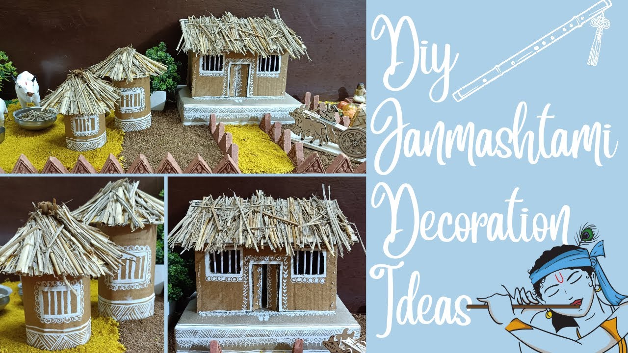 JANMASHTAMI DECORATION IDEA|Diy Hut |best out of waste crafts|diy|craft ...