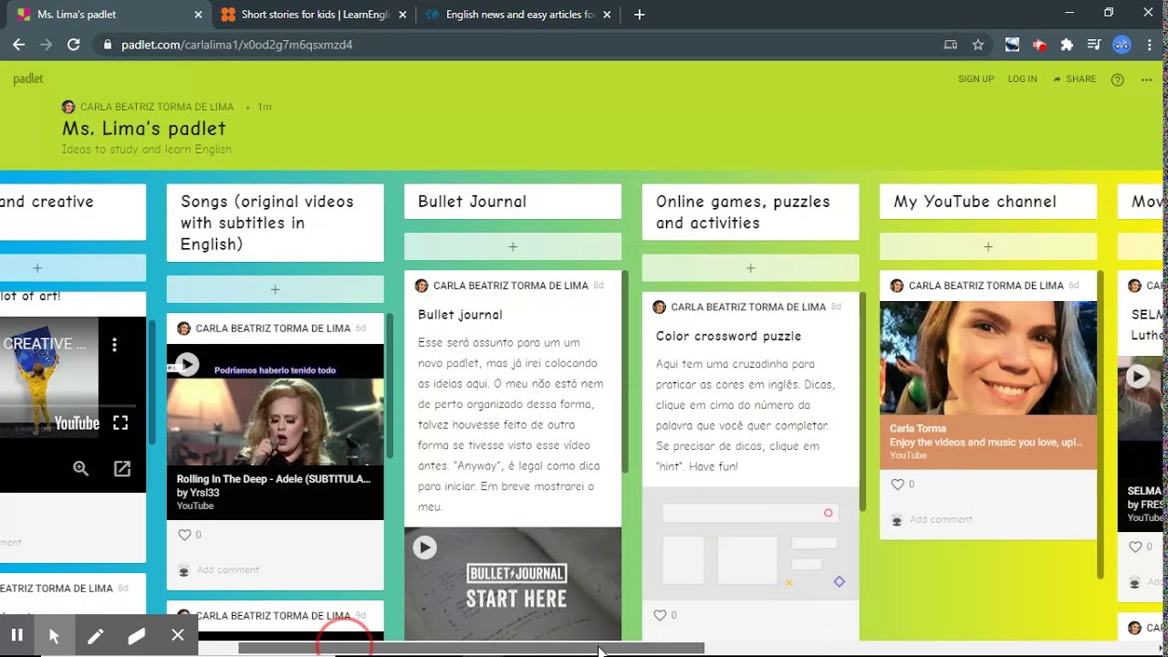 Padlet: ideas to study and learn English - YouTube