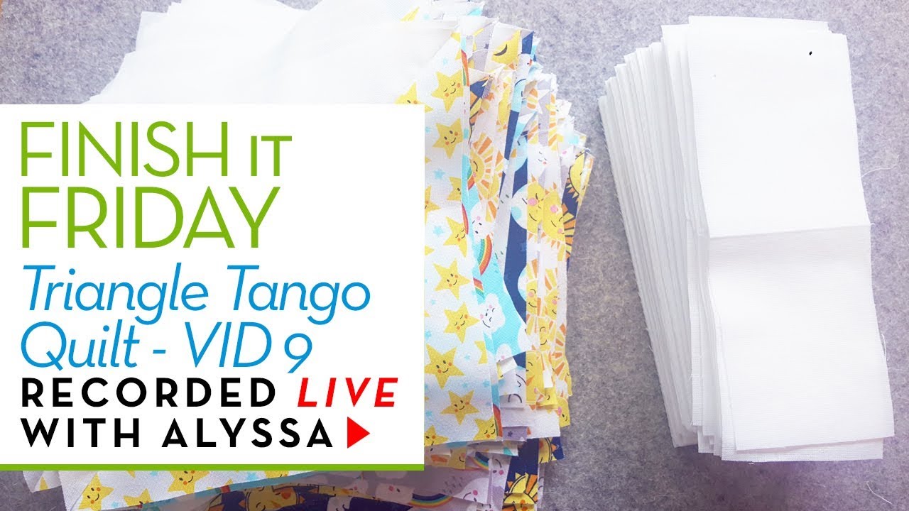 Triangle Tango quilt for Finish it Friday - vid 9 - YouTube