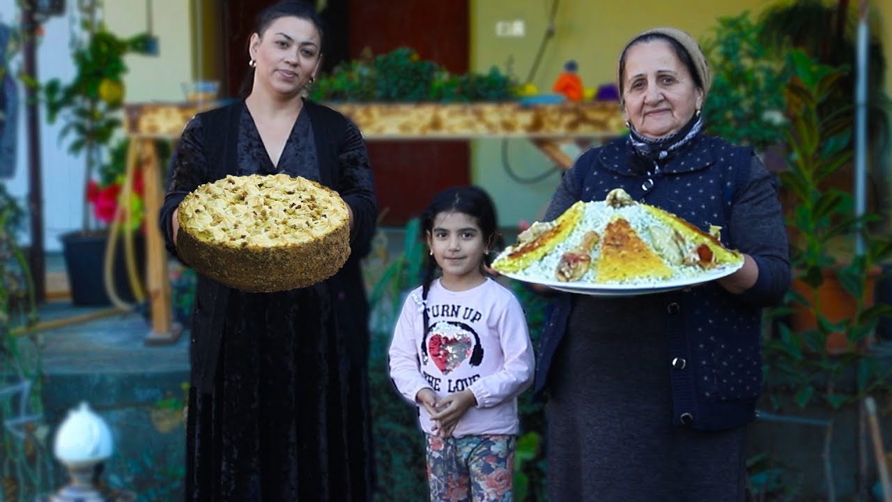 Shusha Pilaf with Dill Cake Snickers Cooking in the Open Air Life in ...