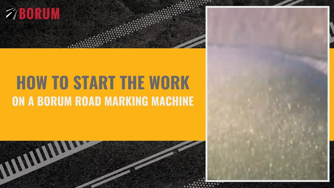 How to start the work on a Borum road marking machine - YouTube
