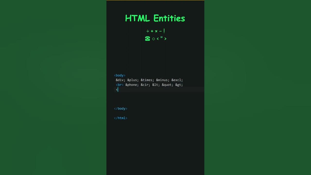 Html Entiti Html Phython Youtube