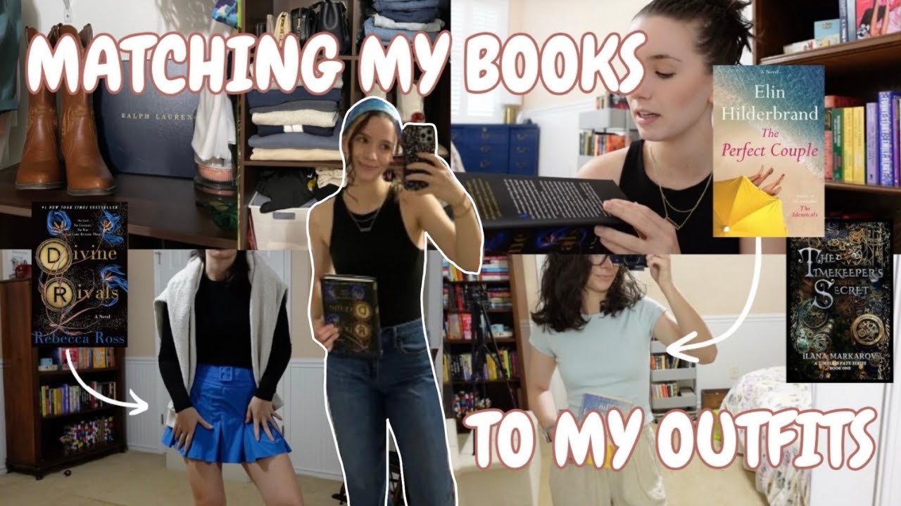 matching my books to my outfits for a week | spoiler free reading vlog ...