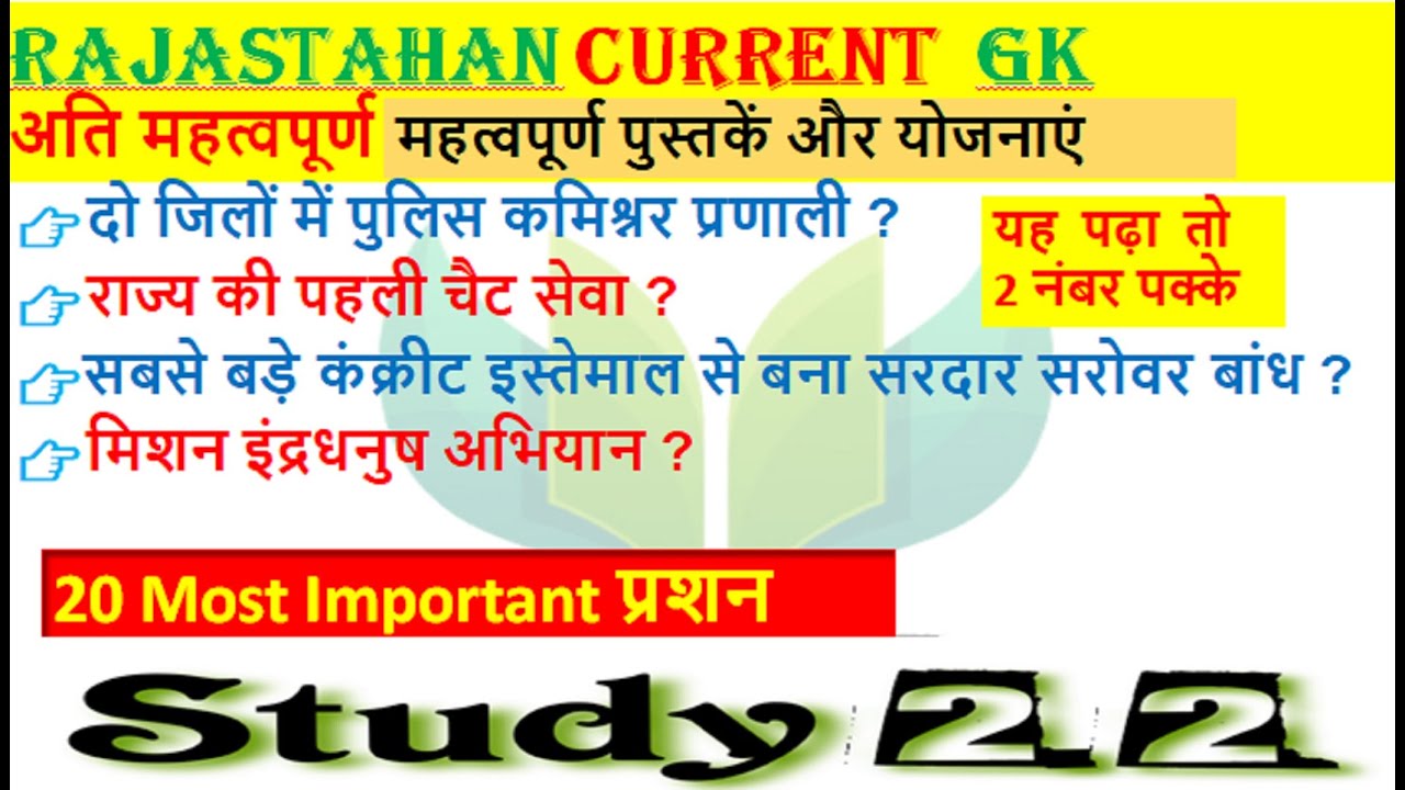 Study2 2 Rajasthan Gk 1000 Questions Rsmssb Patwari 10000 Most study2-2-rajasthan-gk-1000-questions-rsmssb-patwari-10000-most