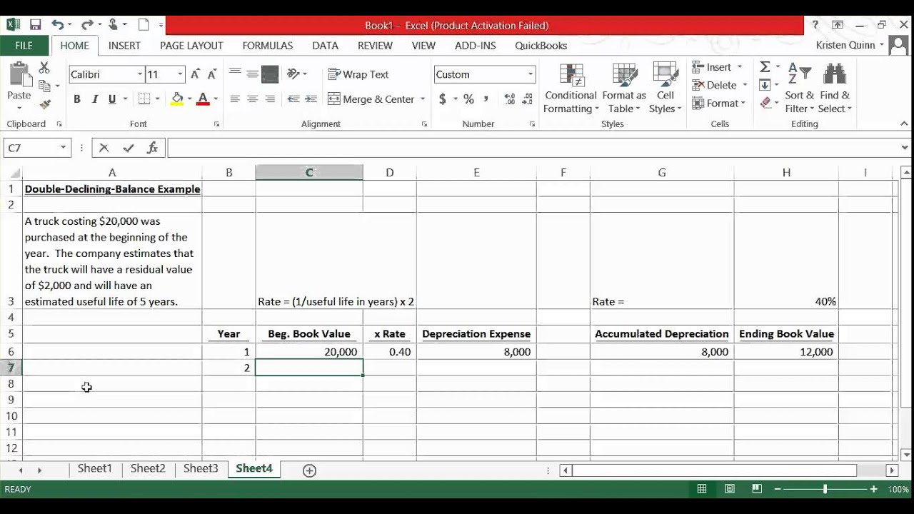 Double-Declining-Balance Method (depreciation) - YouTube