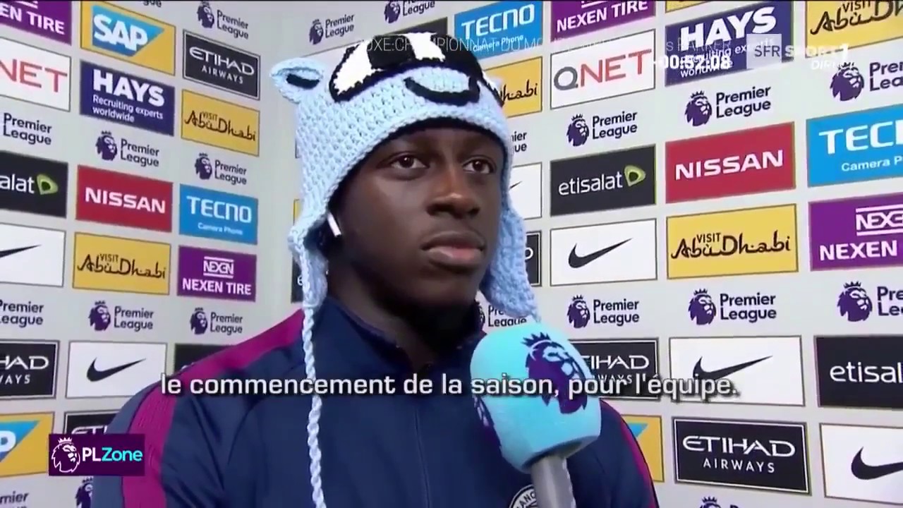Benjamin Mendy funny interview wearing a cap - YouTube