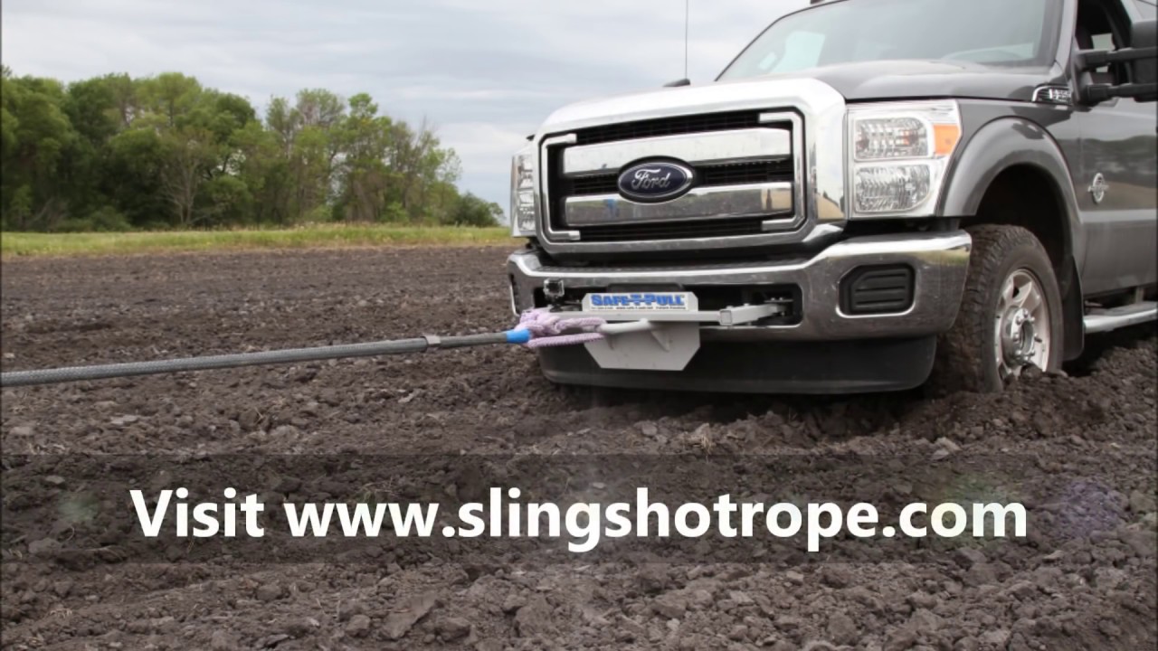 Truck pulls out service truck with Kinetic Energy Rope - YouTube