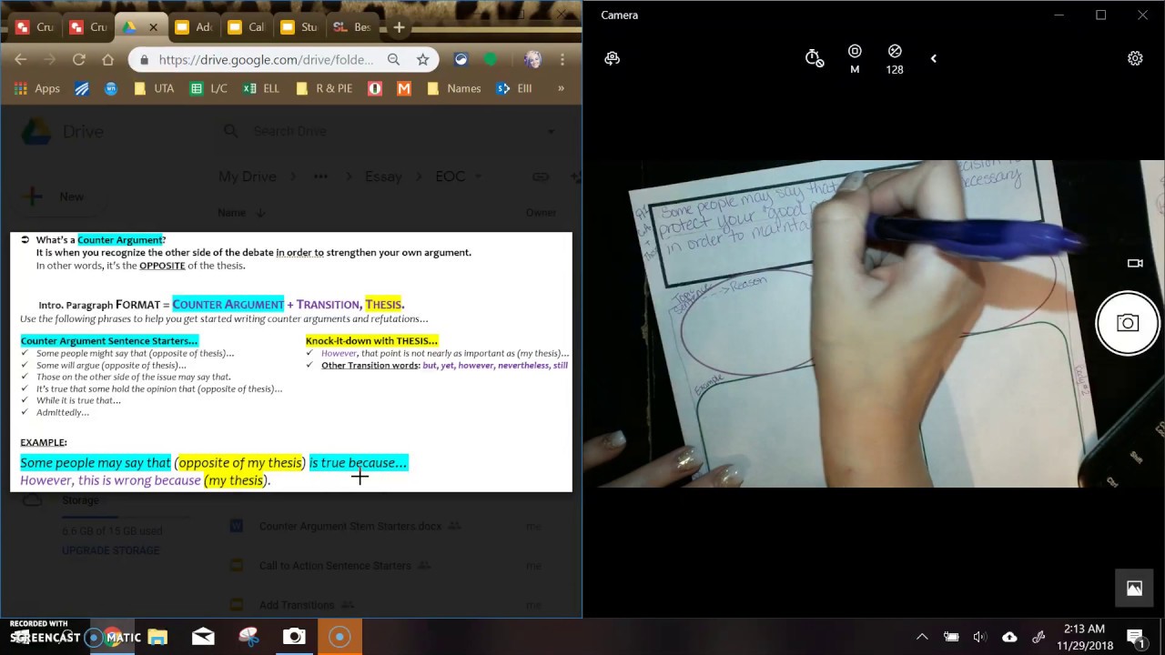 STAAR Persuasive Essay - Graphic Org - Thesis & Counter Argument - YouTube
