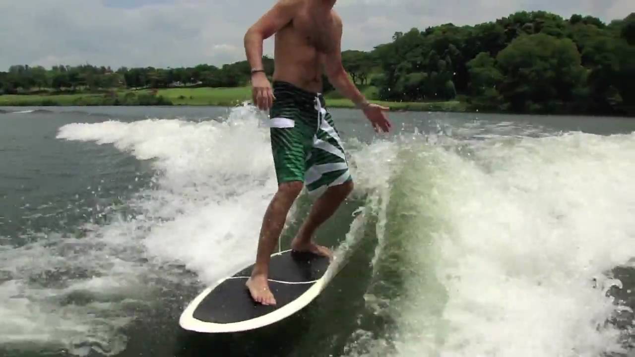 Wake Surfing on a Lake - YouTube