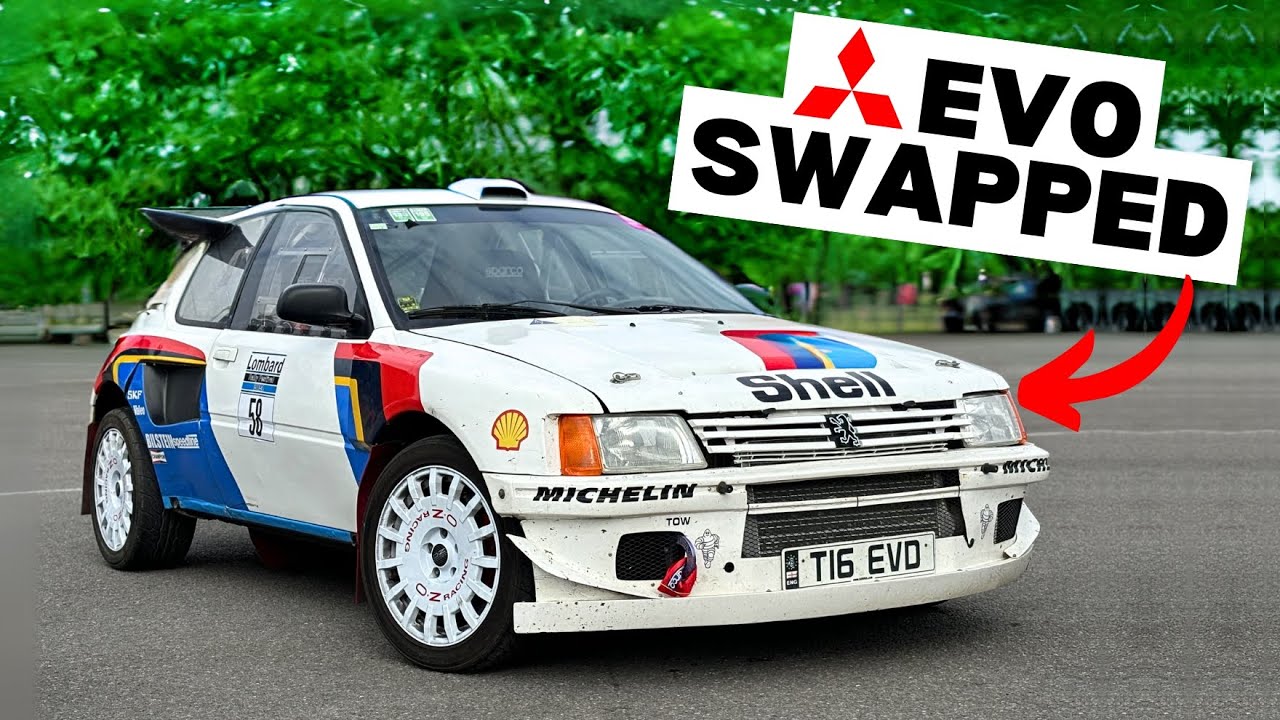 4x4 MITSUBISHI EVO SWAPPED PEUGEOT 205! - YouTube