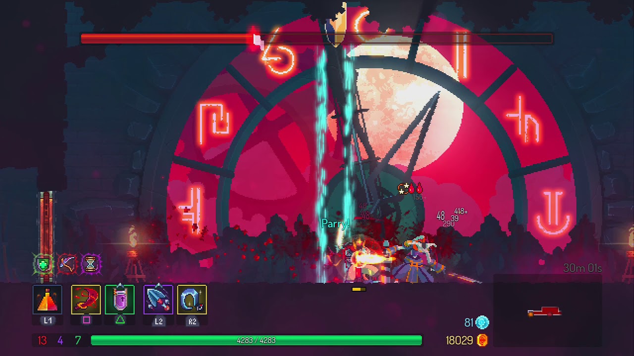 Dead Cells *No-Hit* Boss "The Time Keeper" Parry/Melee Build - YouTube