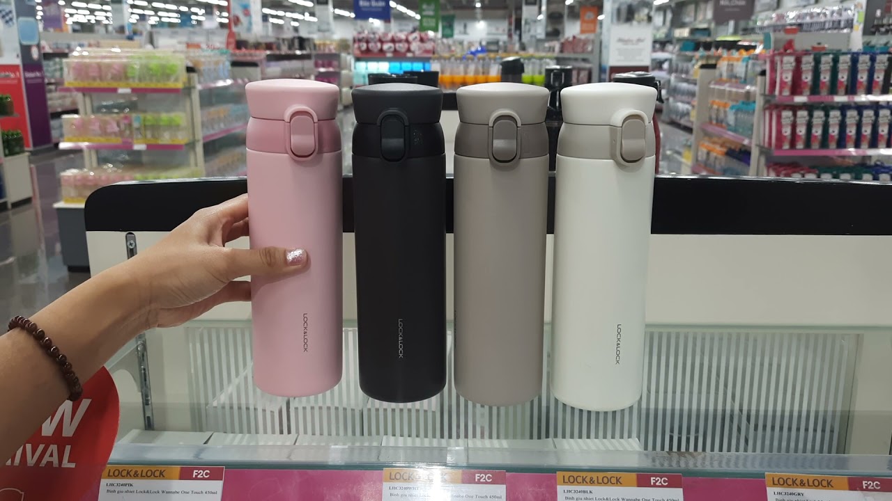 Bình giữ nhiệt Lock&Lock Wannabe One Touch LHC3240 450ml Inox316 cao ...