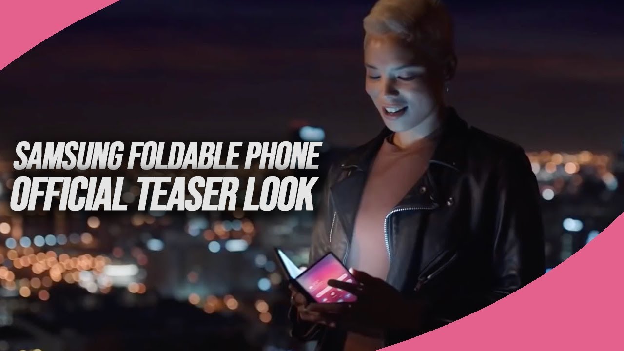Samsung Foldable Phone OFFICIAL TEASER LOOK!!! Galaxy F or Fold? - YouTube