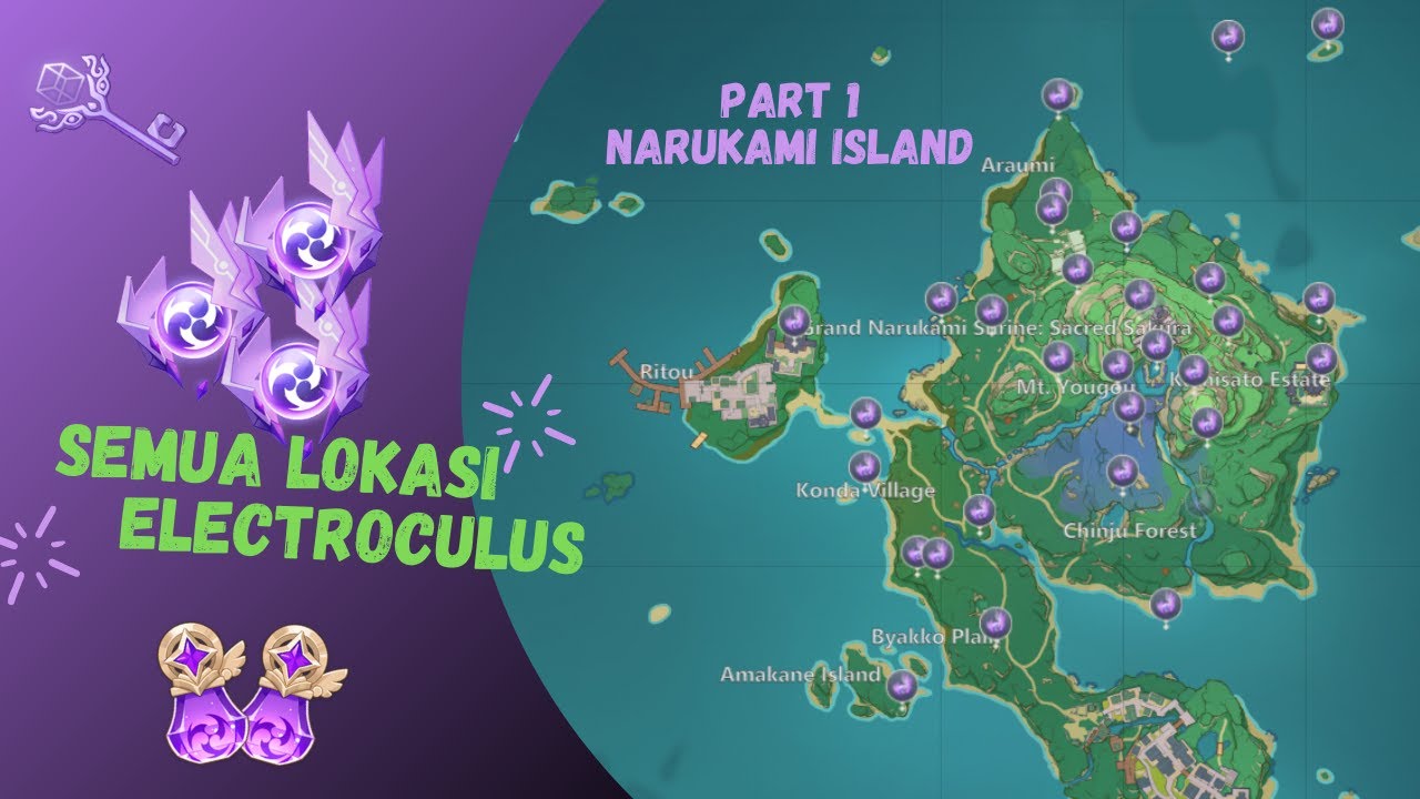 Semua Lokasi Electroculus Genshin Impact Inazuma di Narukami Island ...