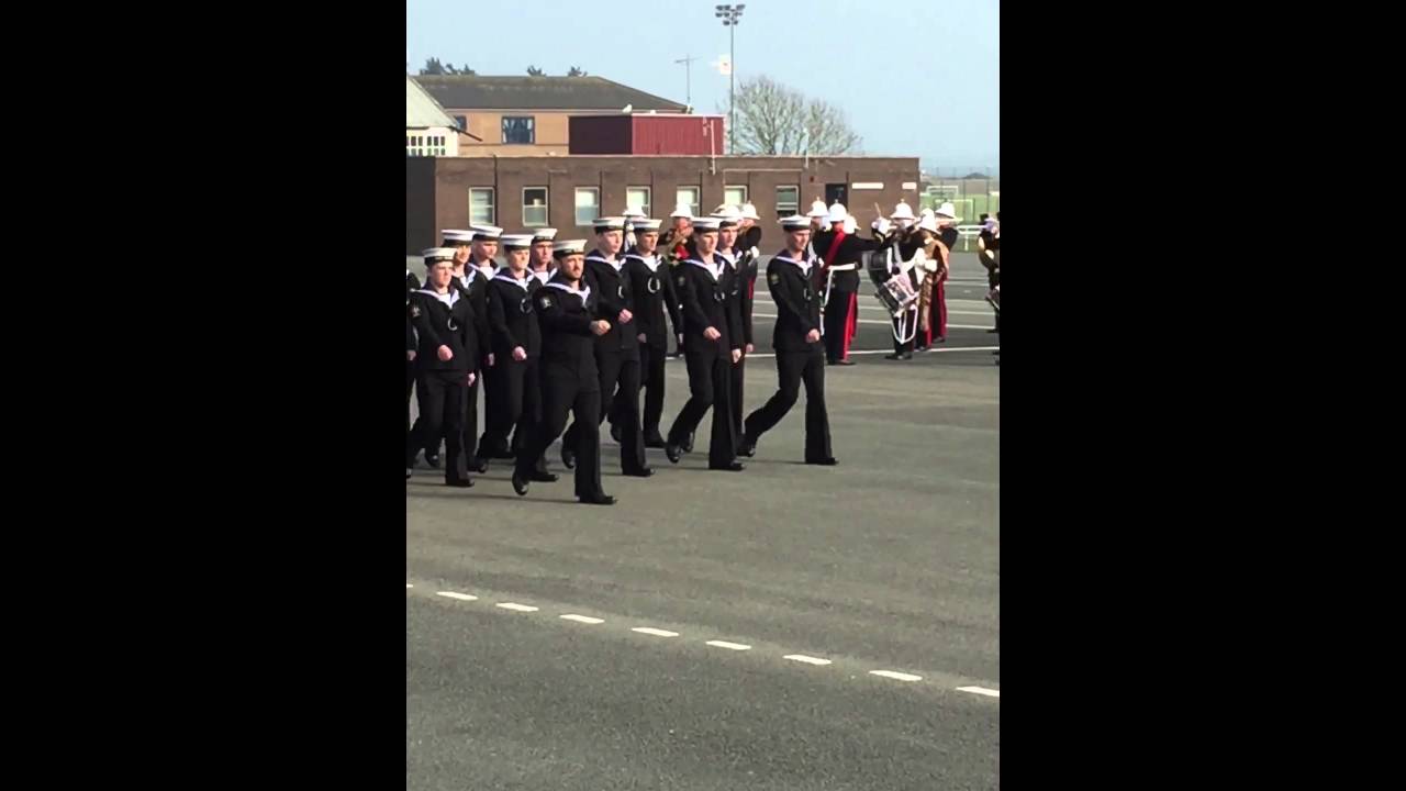Royal Navy Pass out Parade 2015 HMS Raleigh March Past - YouTube