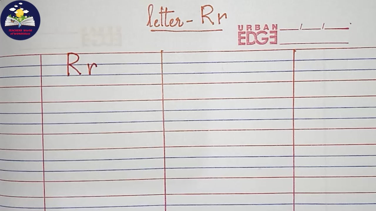 Formation of Letter Rr | Letter Rr |writing letter Rr in four line book ...