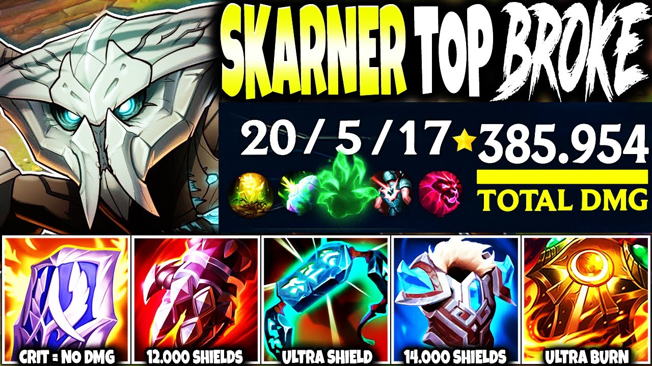 New Immortal Skarner Top Build BROKE SEASON 14: 4x SHIELDS & 385.000 ...