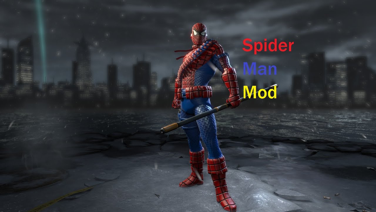 Batman Arkham Origins Spiderman Skin Mod - YouTube
