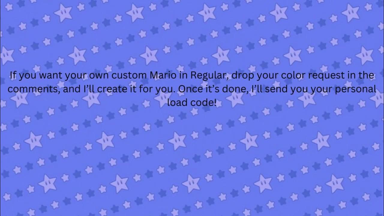 Request Your Own Custom Mario Color Code in Regular (Roblox)! - YouTube