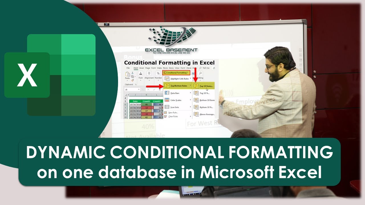 Dynamic Scenarios Conditional Formatting on one database in Microsoft Excel - YouTube