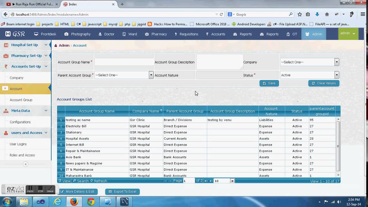 account setup (admin module) - YouTube