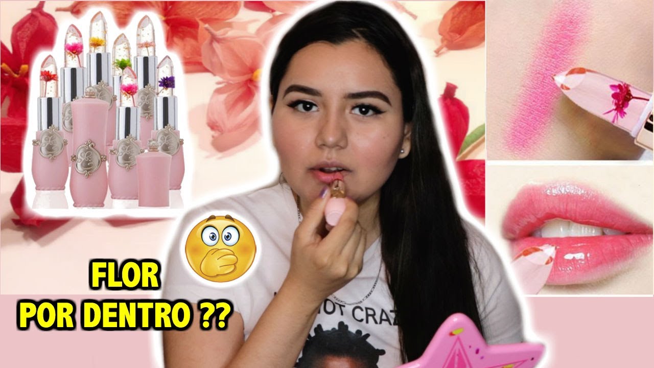 LABIAL MÁGICO TRANSPARENTE CON FLOR / ABRÍ EL LABIAL :O - YouTube
