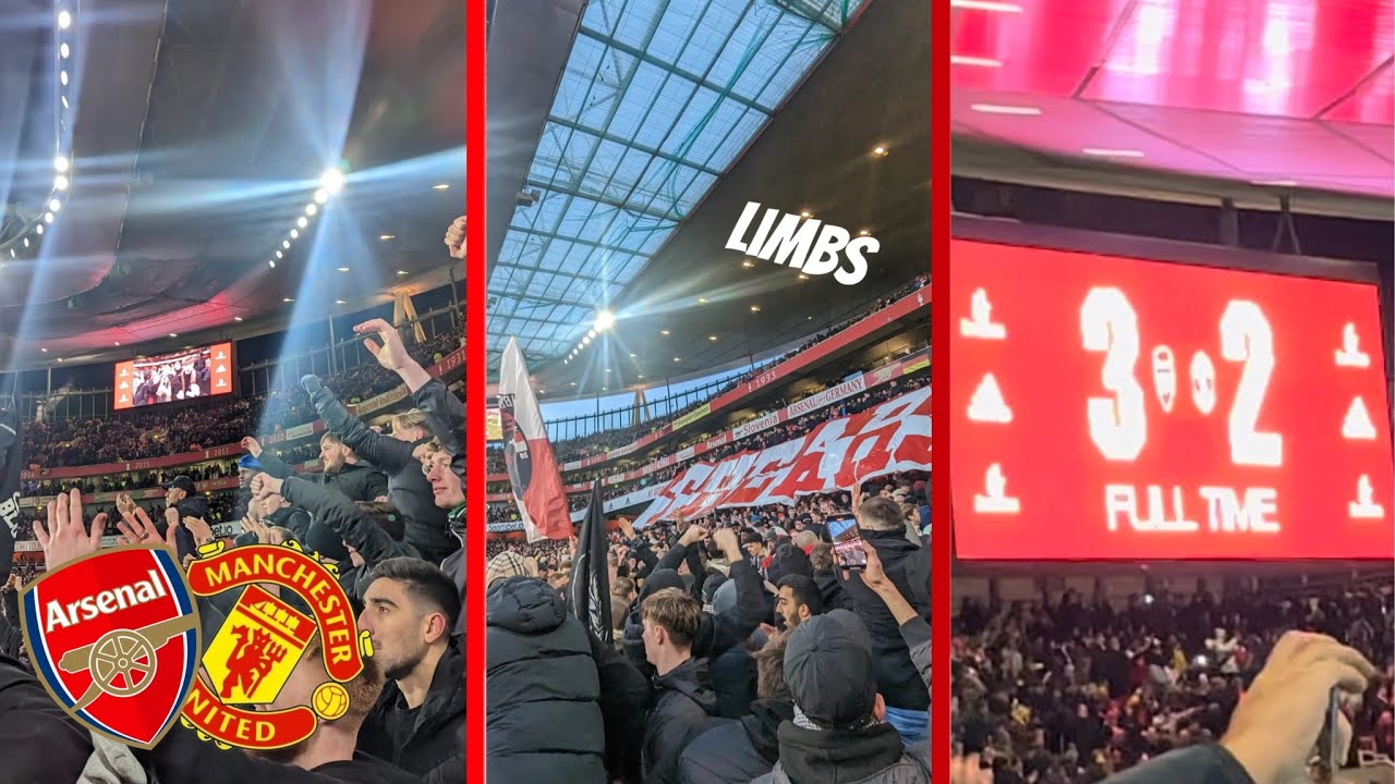 LAST MINUTE WINNER PUTS ARSENAL 5 CLEAR AT THE TOP | ARSENAL V MAN U ...