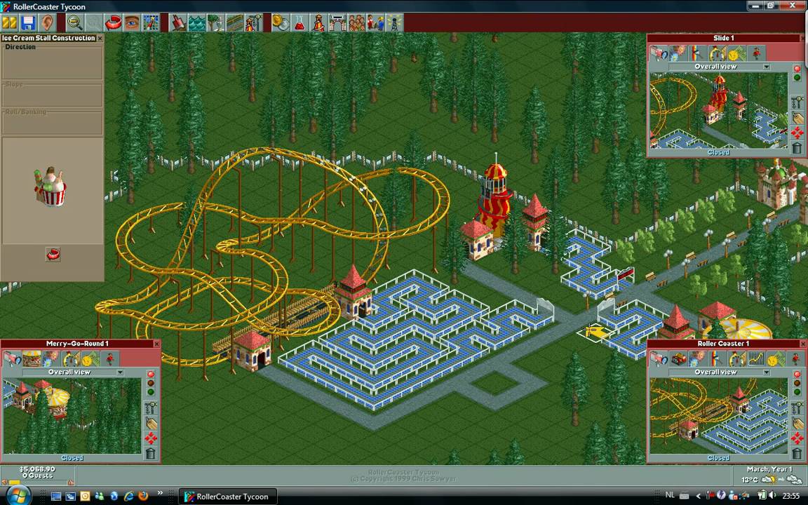 RollerCoaster Tycoon - Gameplay: Part 1/3 - YouTube