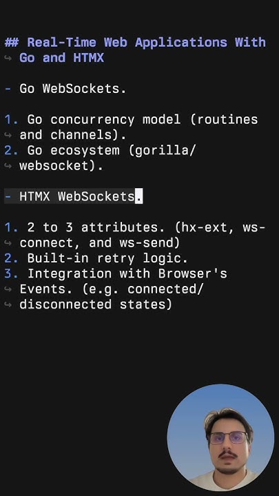 Go and HTMX Real-Time Web Applications #go #golang #htmx #realtime #websocket #webdevelopment ...