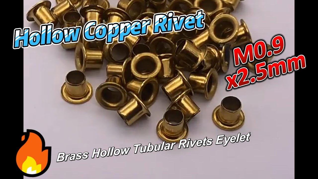 Wholesale hollow copper rivets - YouTube