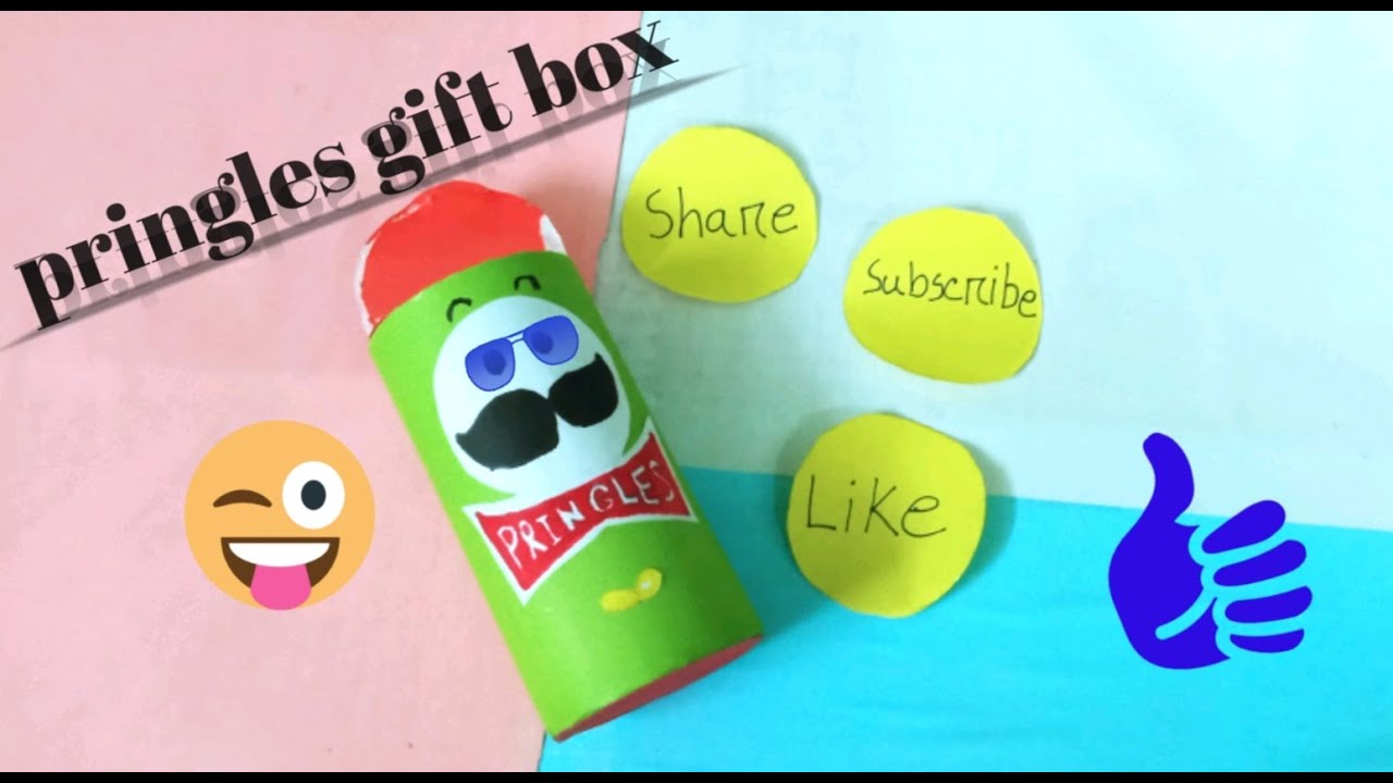 #NUSAIBASCRAFT How to make cute pringles gift box/diy pringles/paper ...