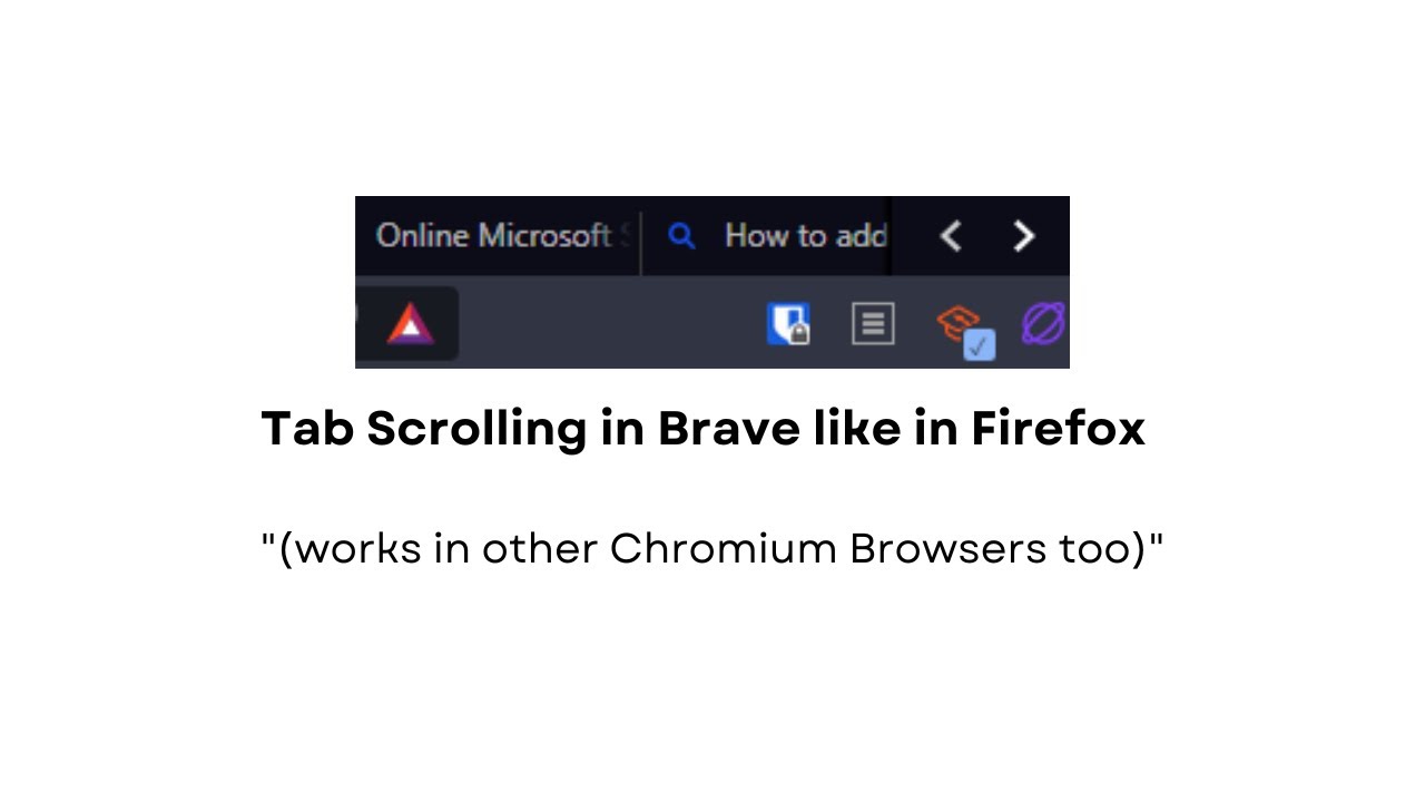 Enable Tab Scrolling Option In Brave Youtube