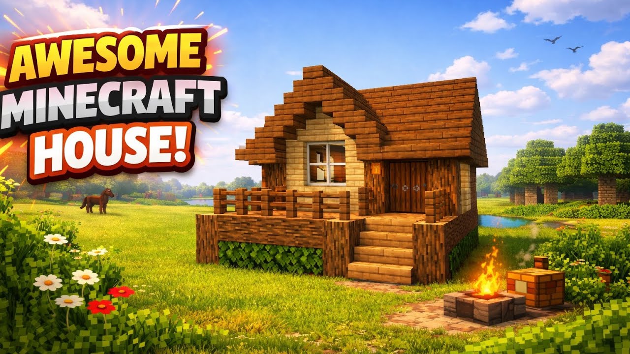 Minecraft Small Wooden House Tutorial (Survival Friendly) - YouTube