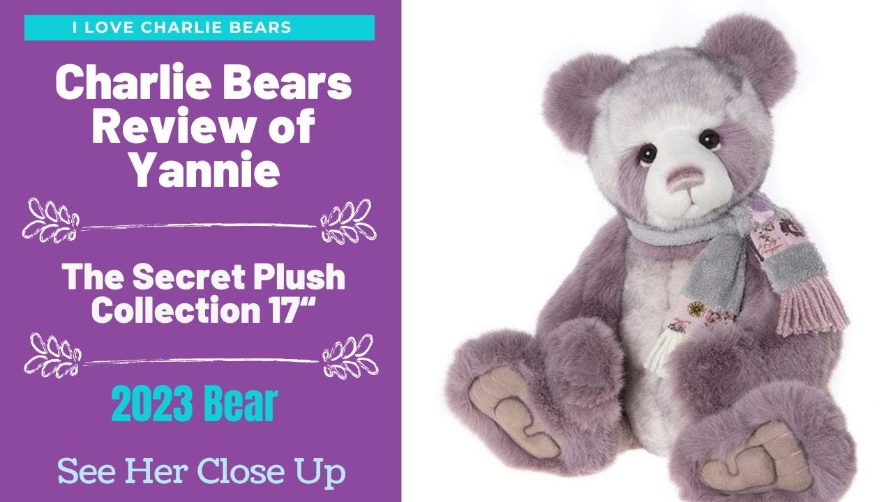 Charlie Bears Yanni 2022 17" Purple Bear| Secret Plush Collection ...