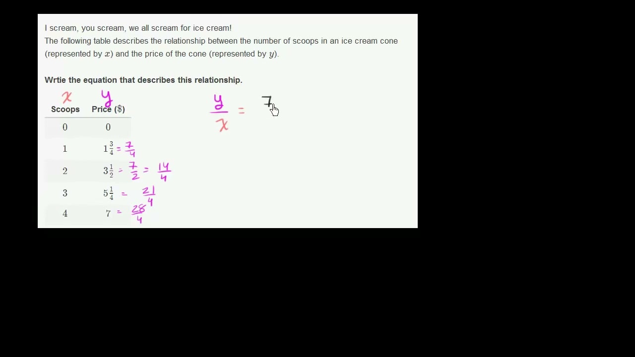 Math Grade 7 Writing Proportional Equations From Tables YouTube Math Grade 7 Writing Proportional Equations From Tables YouTube