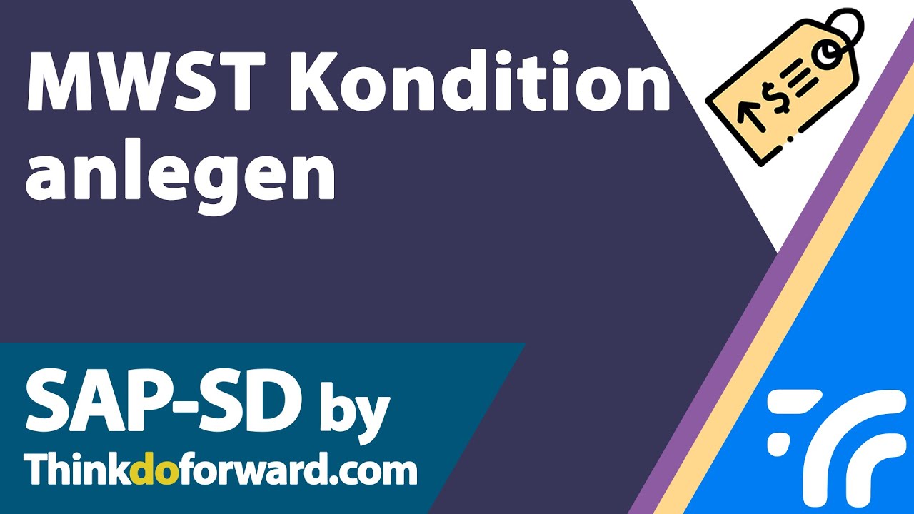 MWST Kondition anlegen - SAP - YouTube
