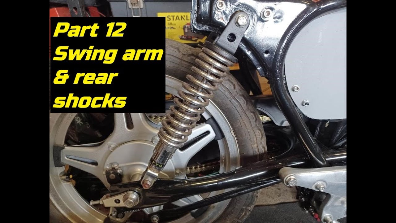 CB450 Project Part 12 Swing arm and rear shock strip and clean (23 ...