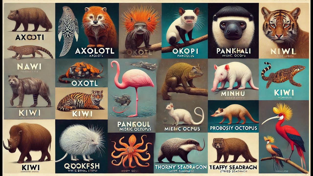 Top 15 Most Unique And Exotic Animals In The World | #axolotl #okapi # ...