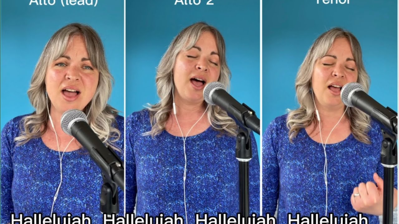 Hallelujah- learn to sing harmony- for Alto and Tenor voices - YouTube